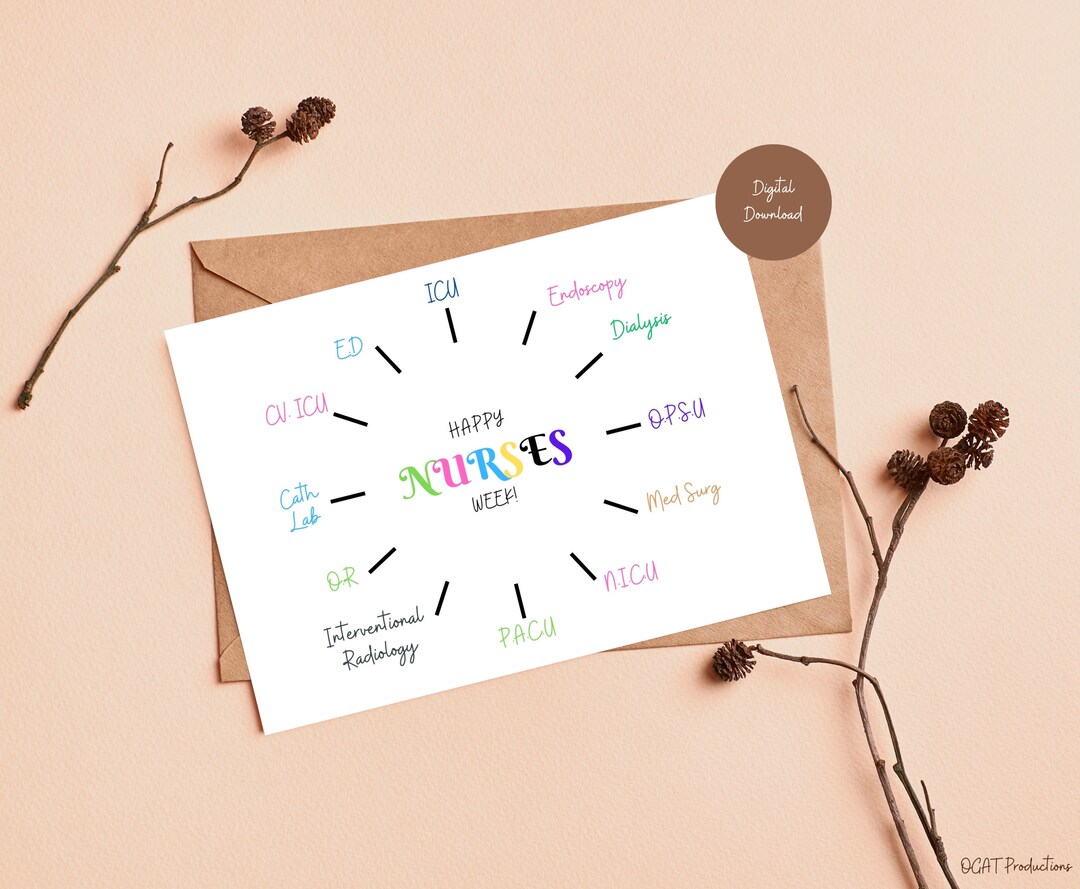 Printable Happy Nurse Week Card Digital Instant Download Cards for ...
