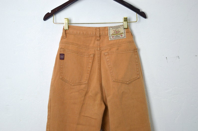 Vintage High Waisted Burnt Orange Jeans Orange Jeans | Etsy
