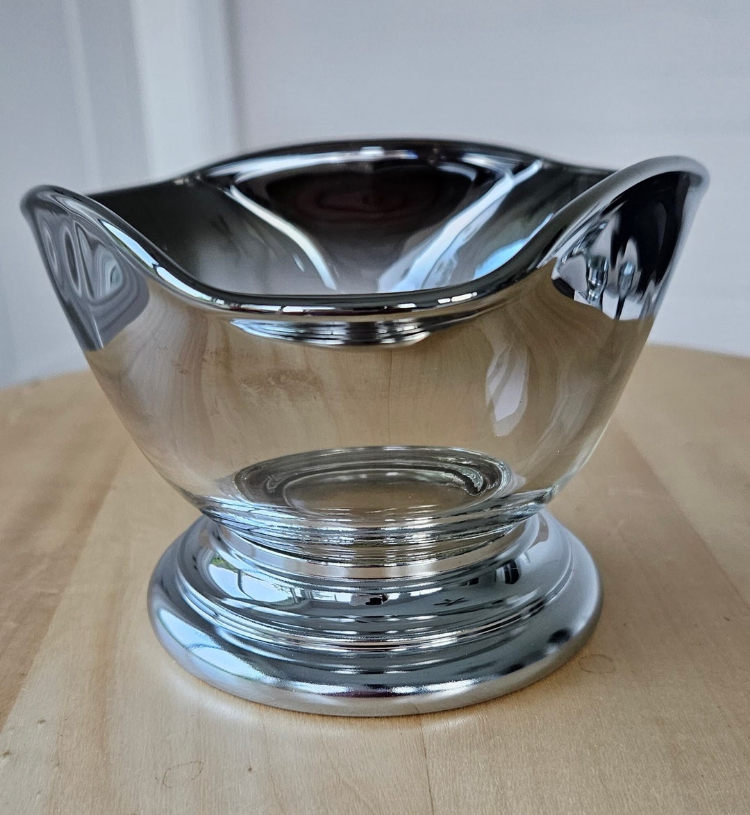 Vintage Vitreon Queens Lusterware Silver Fade Glass Candy Bowl. - Etsy