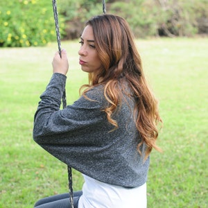 Gray Shrug, Women Bolero, Women Shrug, Oversized Cardigan, Shrug Bolero ...