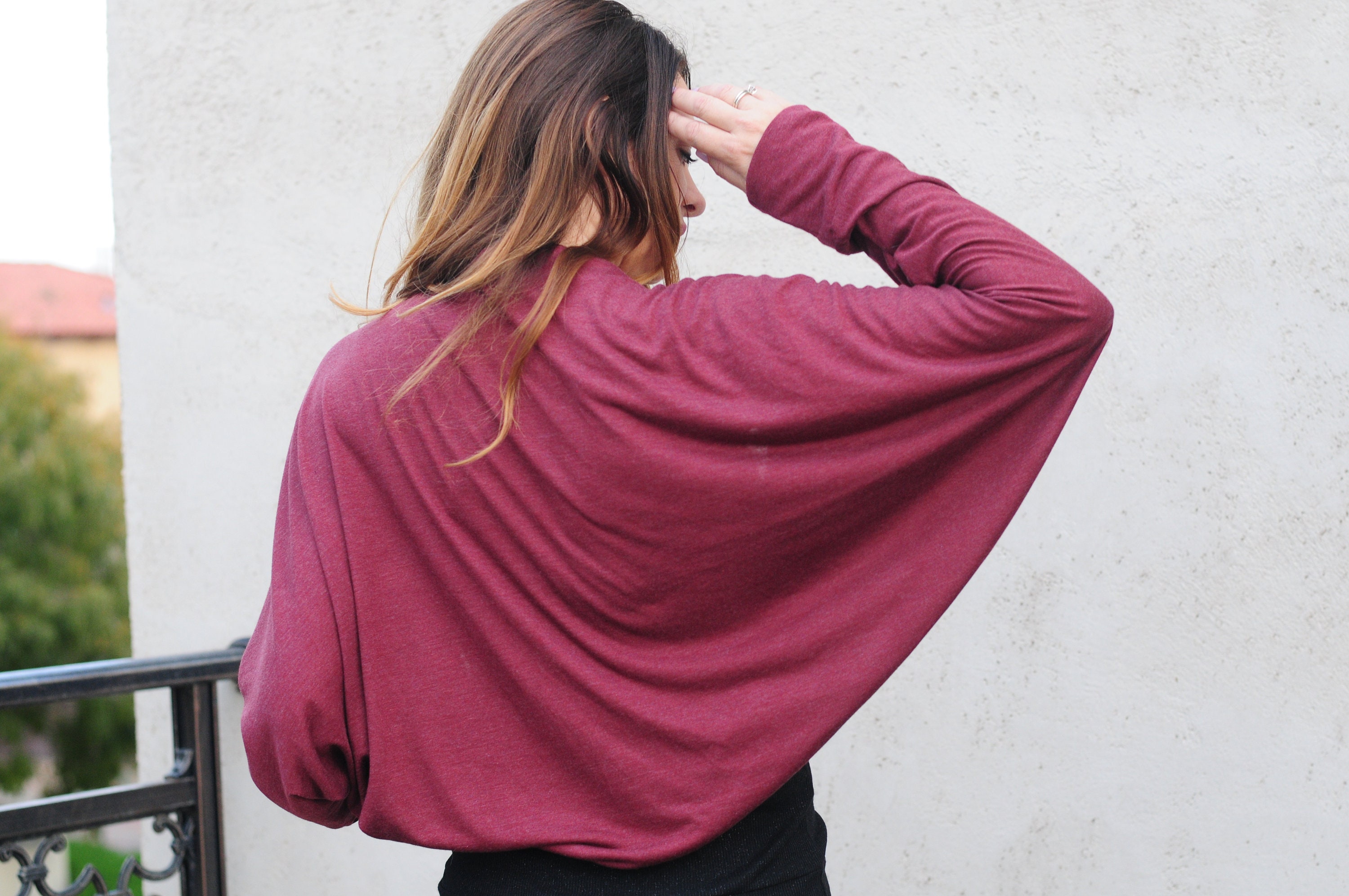 Damen Shrug, Cover Up Schal, Bolero Jacke, Bordeaux Shrug, Plus Size ...
