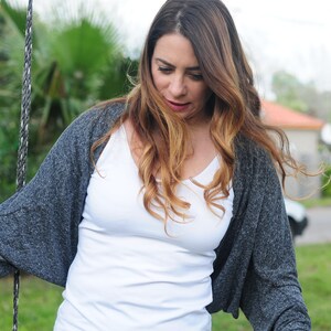 Gray Shrug, Women Bolero, Women Shrug, Oversized Cardigan, Shrug Bolero ...