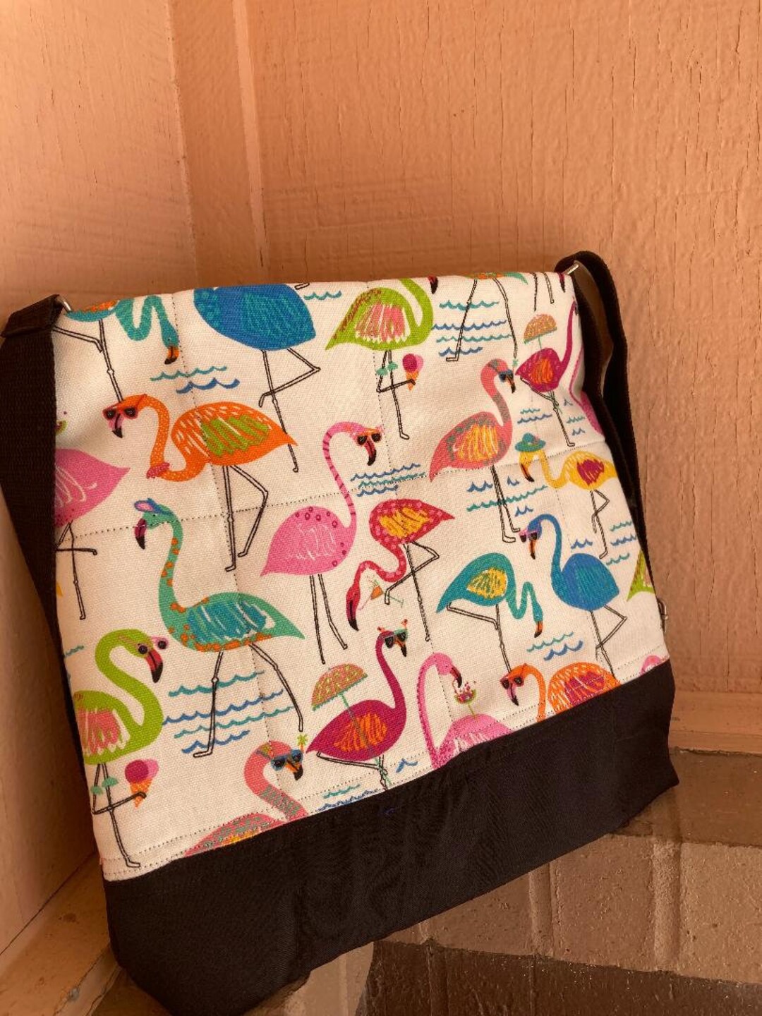 Flamingos Quilted Crossbody Bag - Etsy