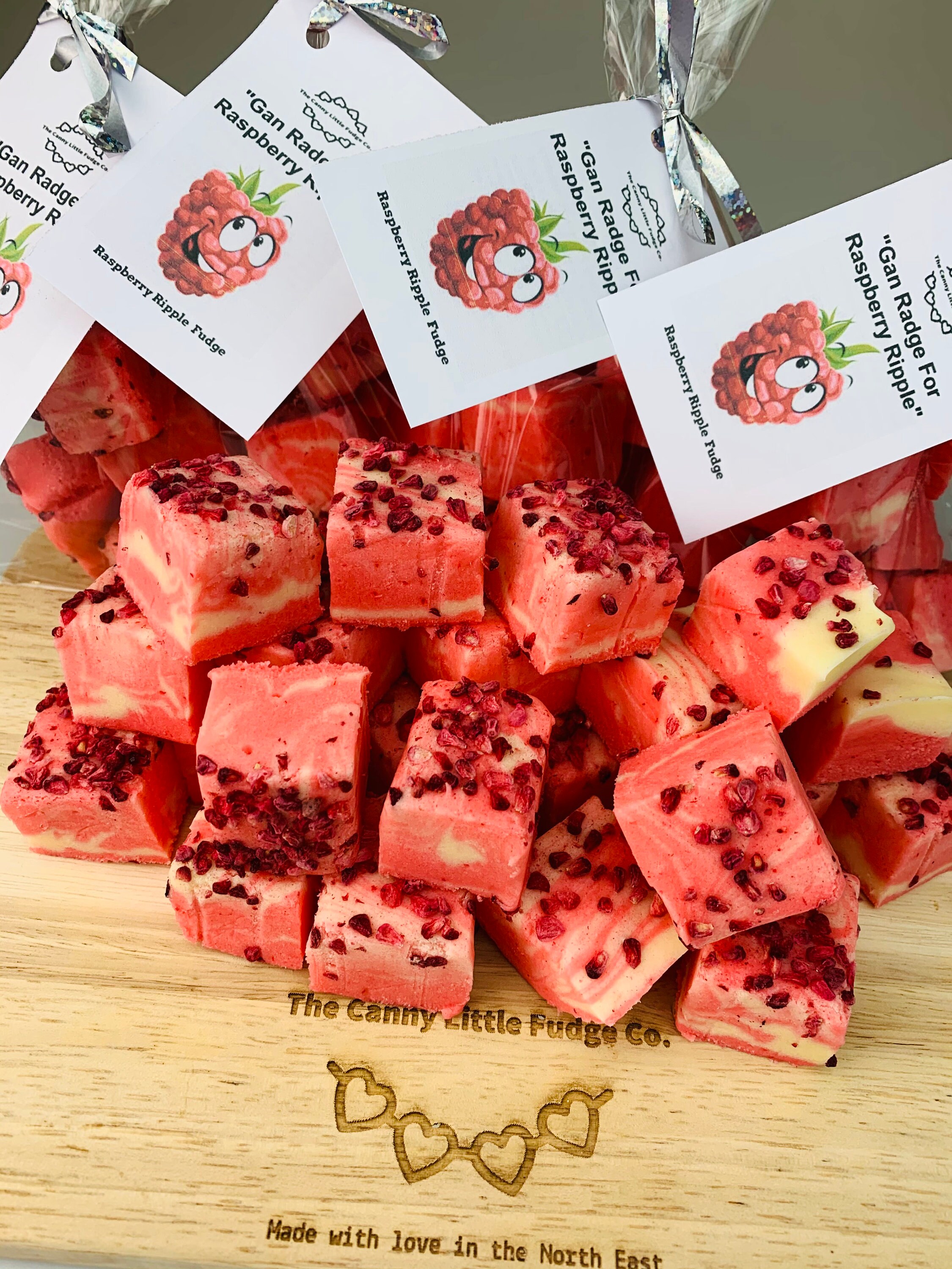 Raspberry Ripple Fudge Bespoke Fresh Fudges Sweet Treats - Etsy