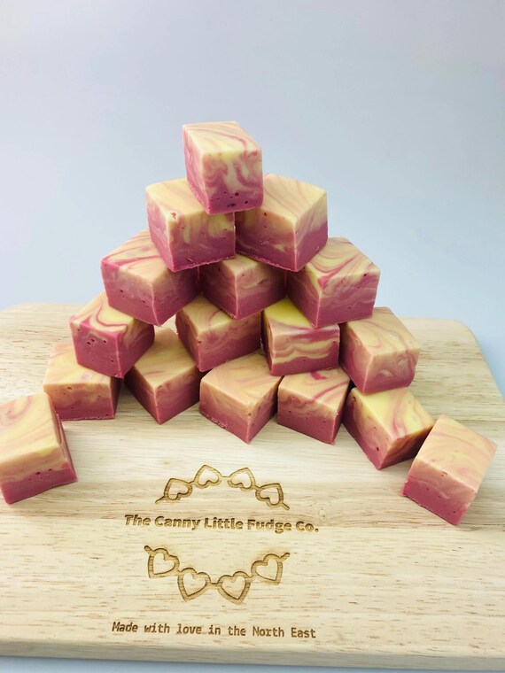 Rhubarb and Custard Fudge Bespoke Fresh Fudges Gourmet - Etsy