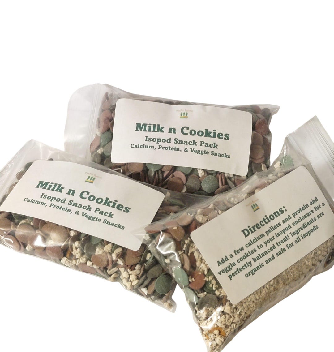Isopod Treats - Milk N Cookies Isopod Snack Pack - Etsy