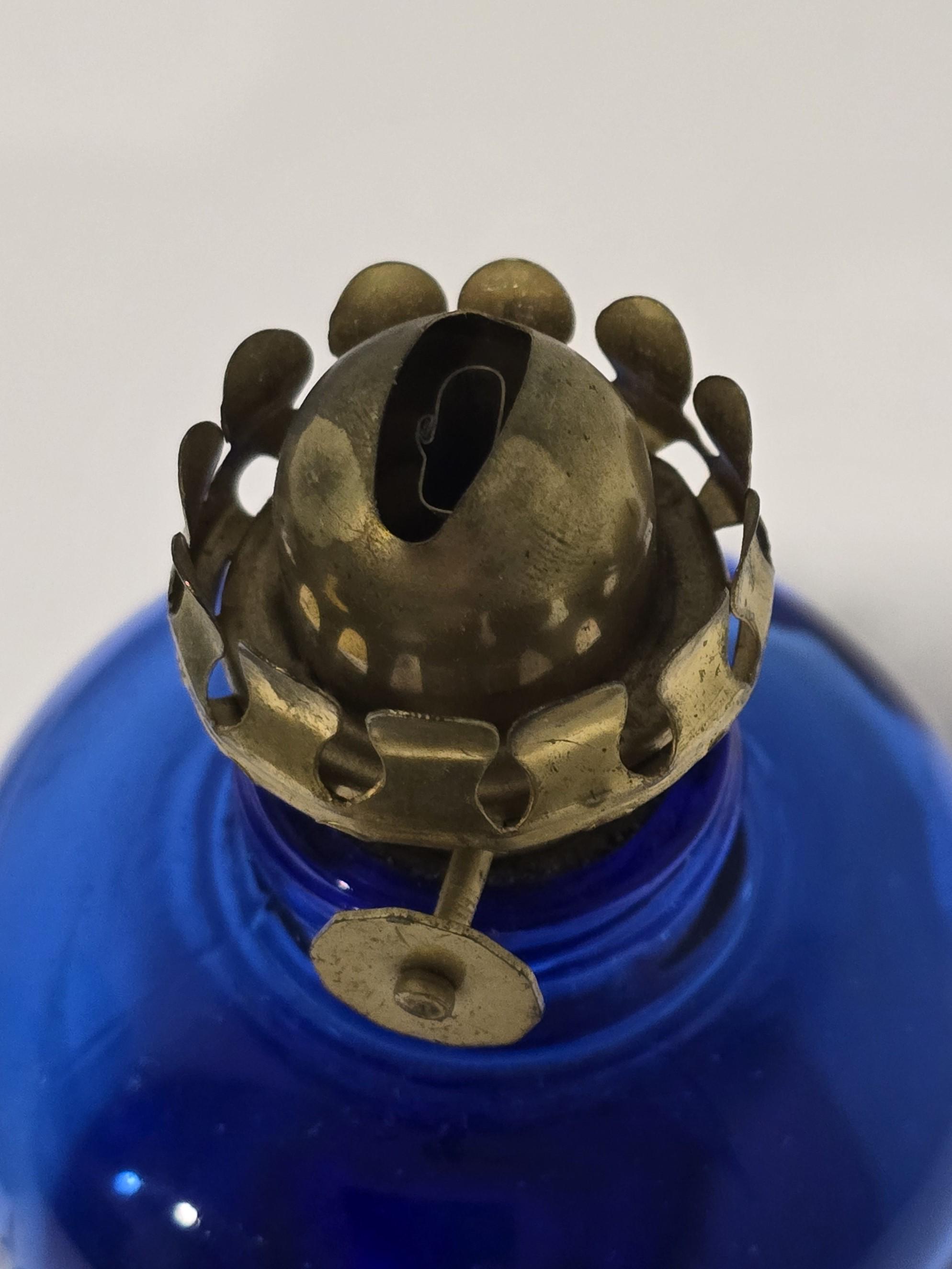Early 1900s Miniature Cobalt Blue Embossed "handy" Kerosene Lamp - Etsy