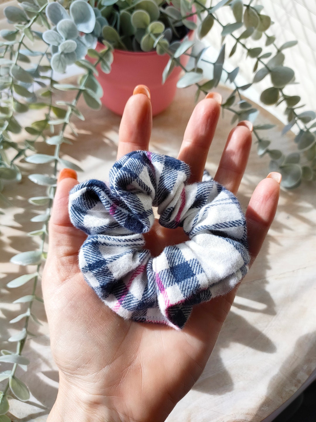 Soft Tartan Flannel Scrunchie, Hair Scrunchie, Hair Bobble - Etsy