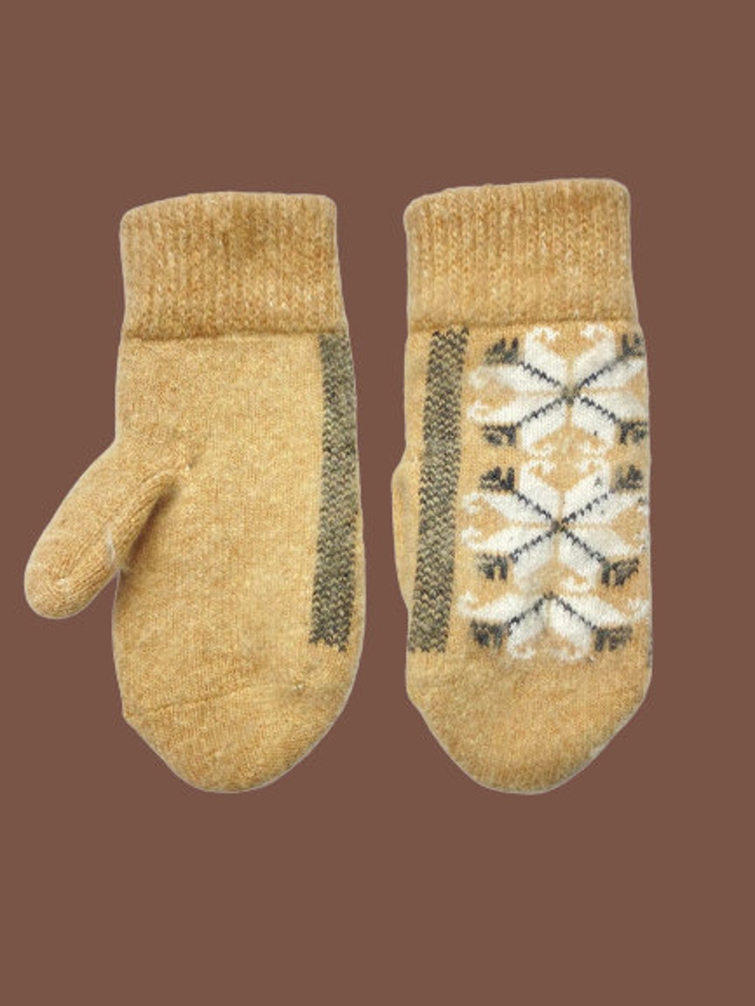 Woolen Gloves Hand Knit Gloves Wool Winter Gloves Thick - Etsy