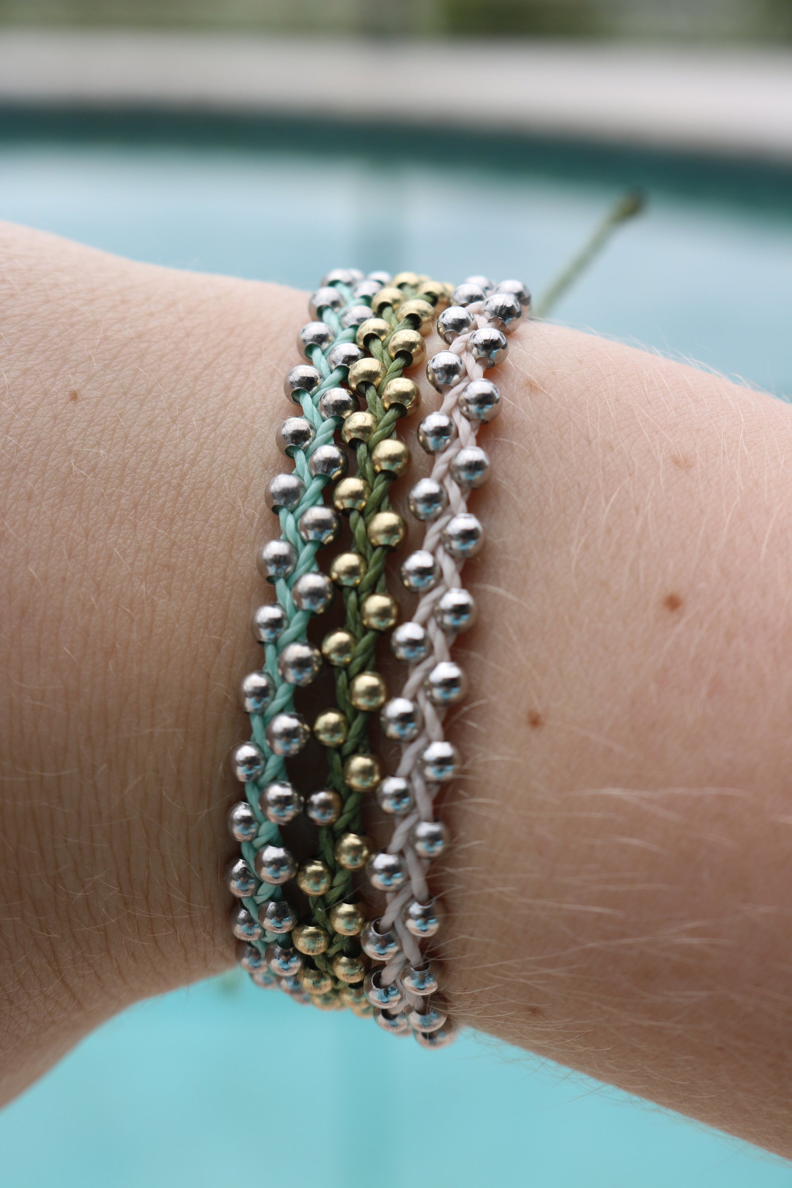 Track Bead Bracelet CUSTOMIZABLE Waterproof String | Etsy