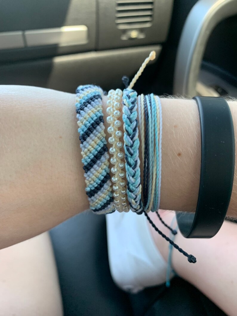 MLB CUSTOMIZABLE String Bracelet Set Braided | Etsy