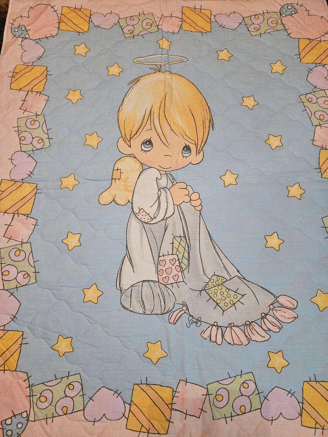 Quilt Precious Moments Boy Angel Baby Quilt - Etsy