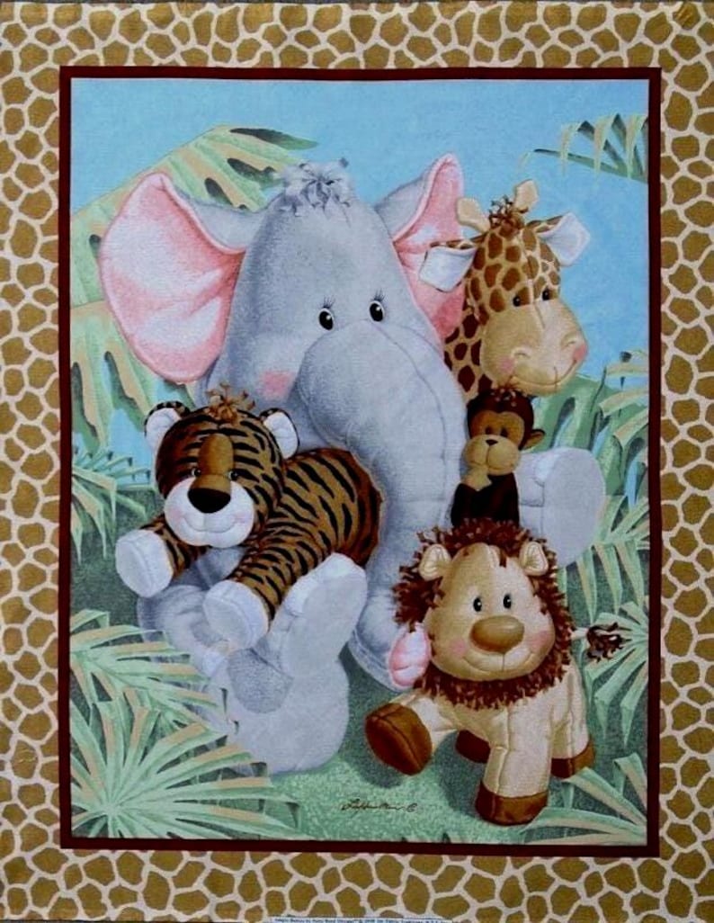 Jungle Babies Baby Cotton Quilt Panel - Etsy