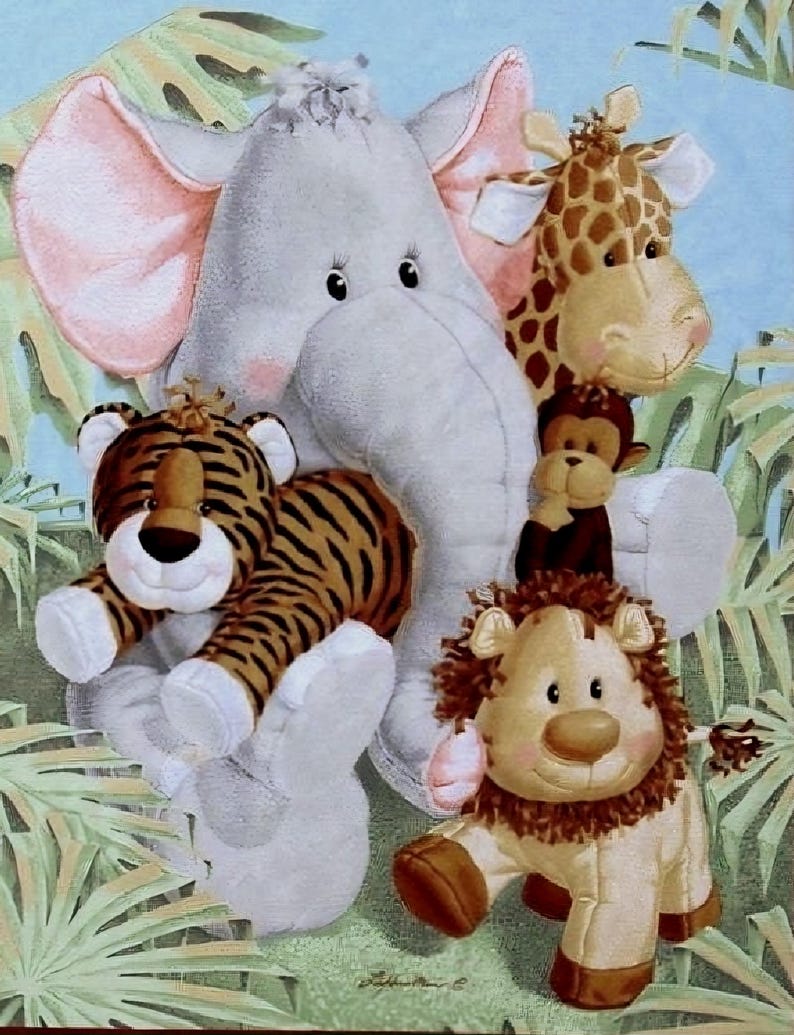 Jungle Babies Baby Cotton Quilt Panel - Etsy