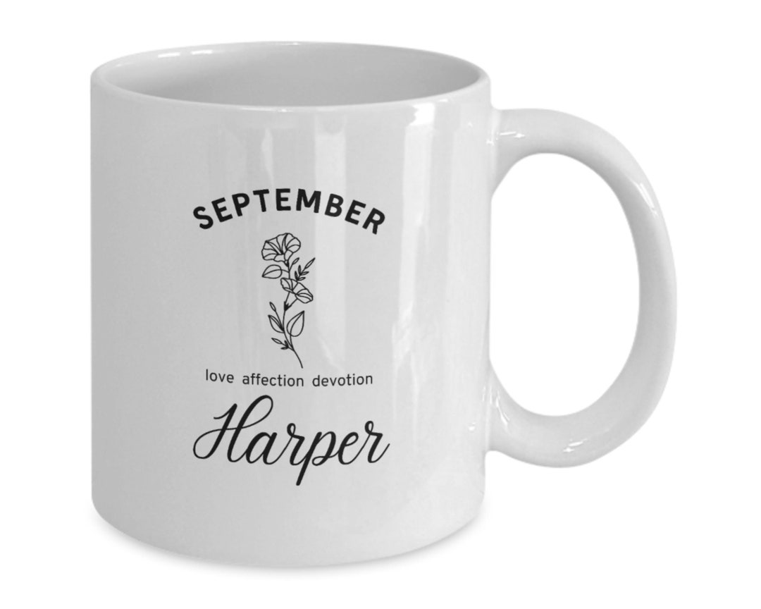 September Birth Flower Mug, Morning Glory Mug, Floral Drinkware ...
