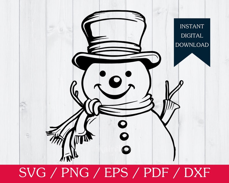 Snowman SVG, Snowman Face SVG, Cute Snowman SVG, Holiday Clipart ...