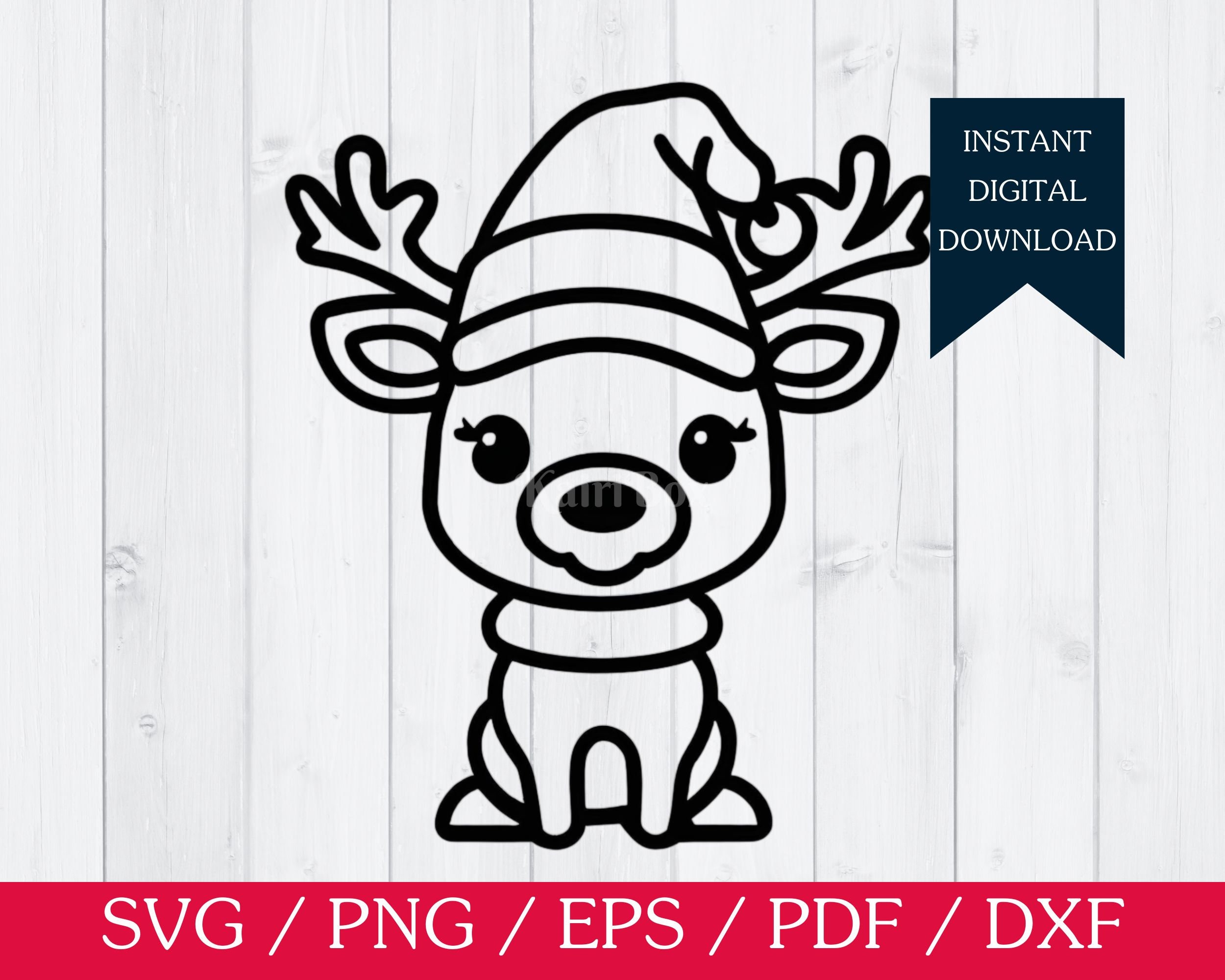 Girl Reindeer SVG, Christmas Crafting, Holiday SVG Design, Festive ...