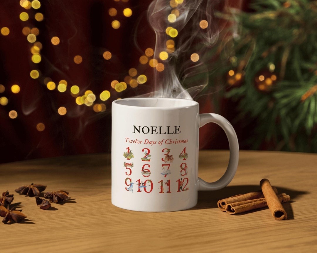 12 Days of Christmas Mug, Personalized Christmas Mug, Customizable ...