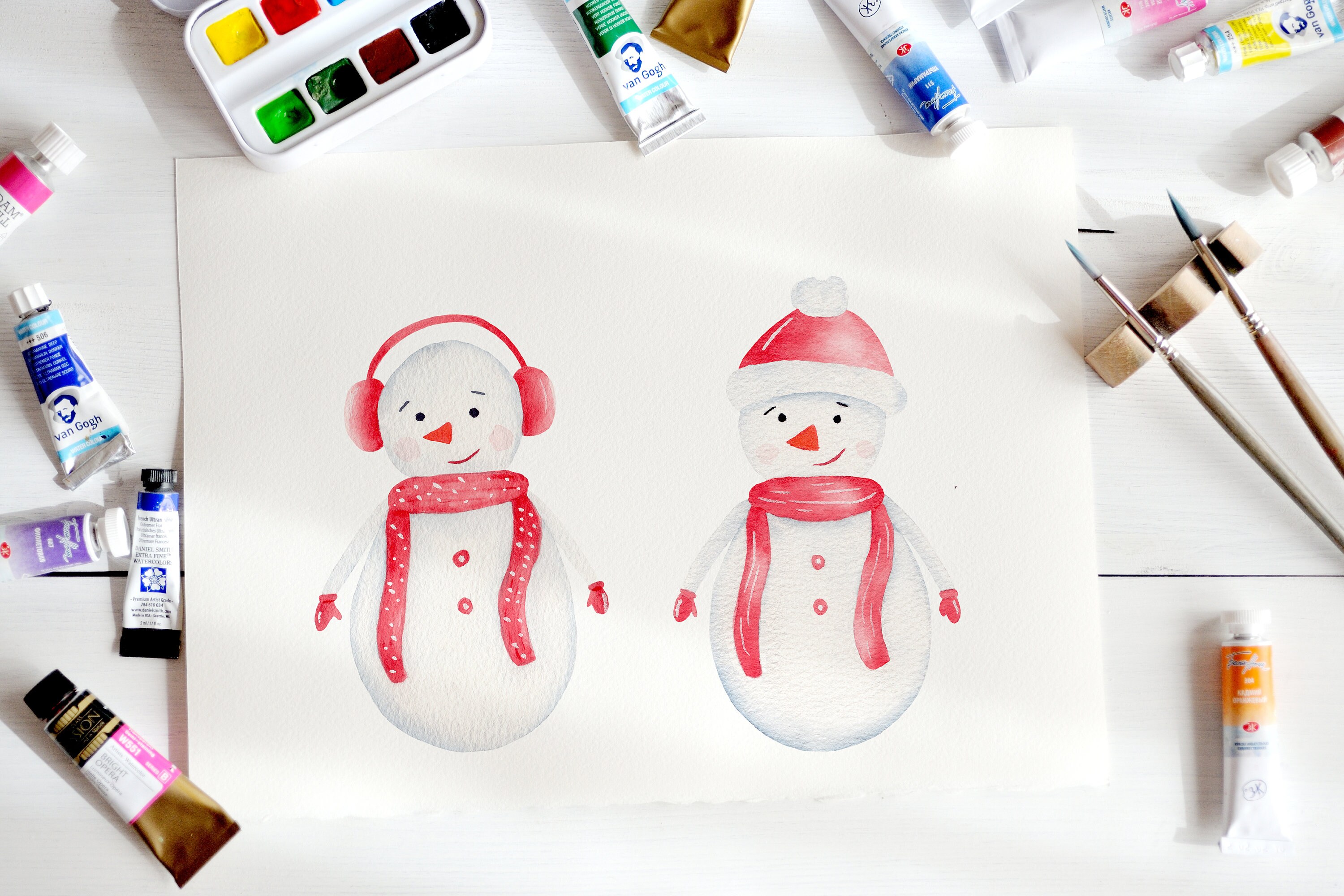 Christmas Watercolor Clipart Mail for Santa Claus Snowman - Etsy
