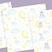 Digital Paper Watercolor Baby Boy Elephant, Baby Paper Pack, Nursery ...