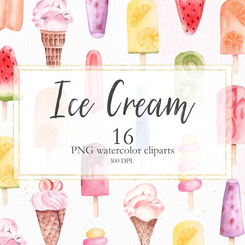 Ice Cream Clipart Popsicle Clip Art Digital Download. - Etsy