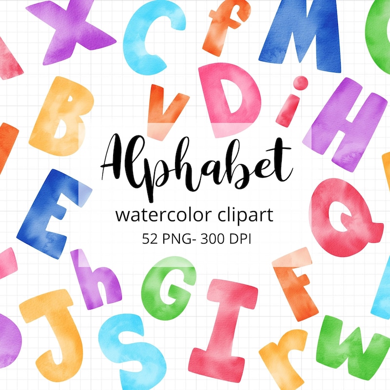 Watercolor Letters Paint - Etsy UK