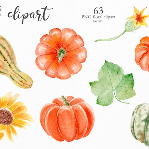 Fall Clipart Set 63 Fall PNG Watercolor Clipart Autumn | Etsy Canada