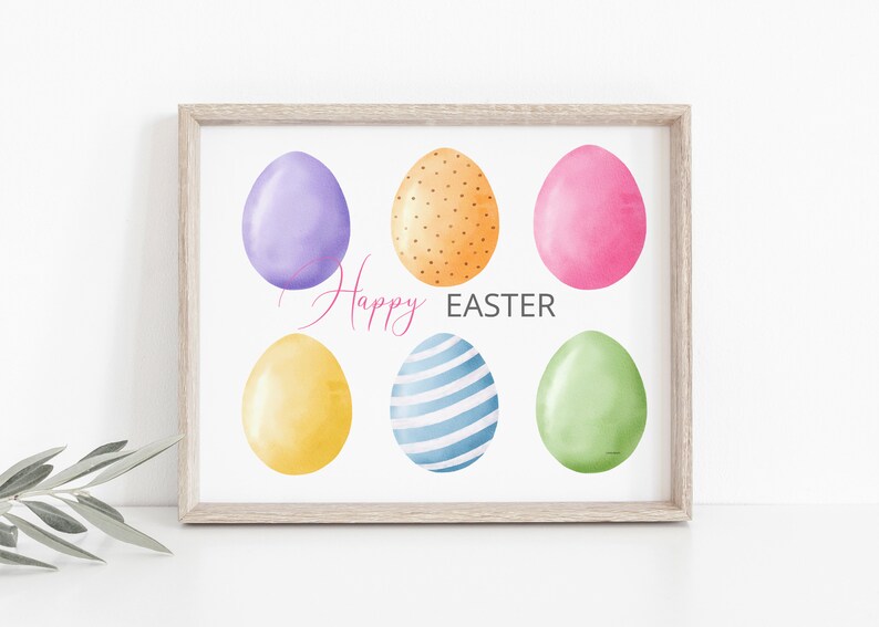 Easter Eggs Watercolor Clipart Spring Clipart Paster Color | Etsy