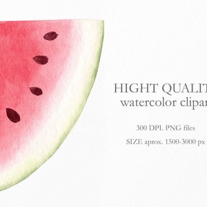 Watercolor Watermelon Clipart, Watermelon Slices & Popsicle Clip Art ...