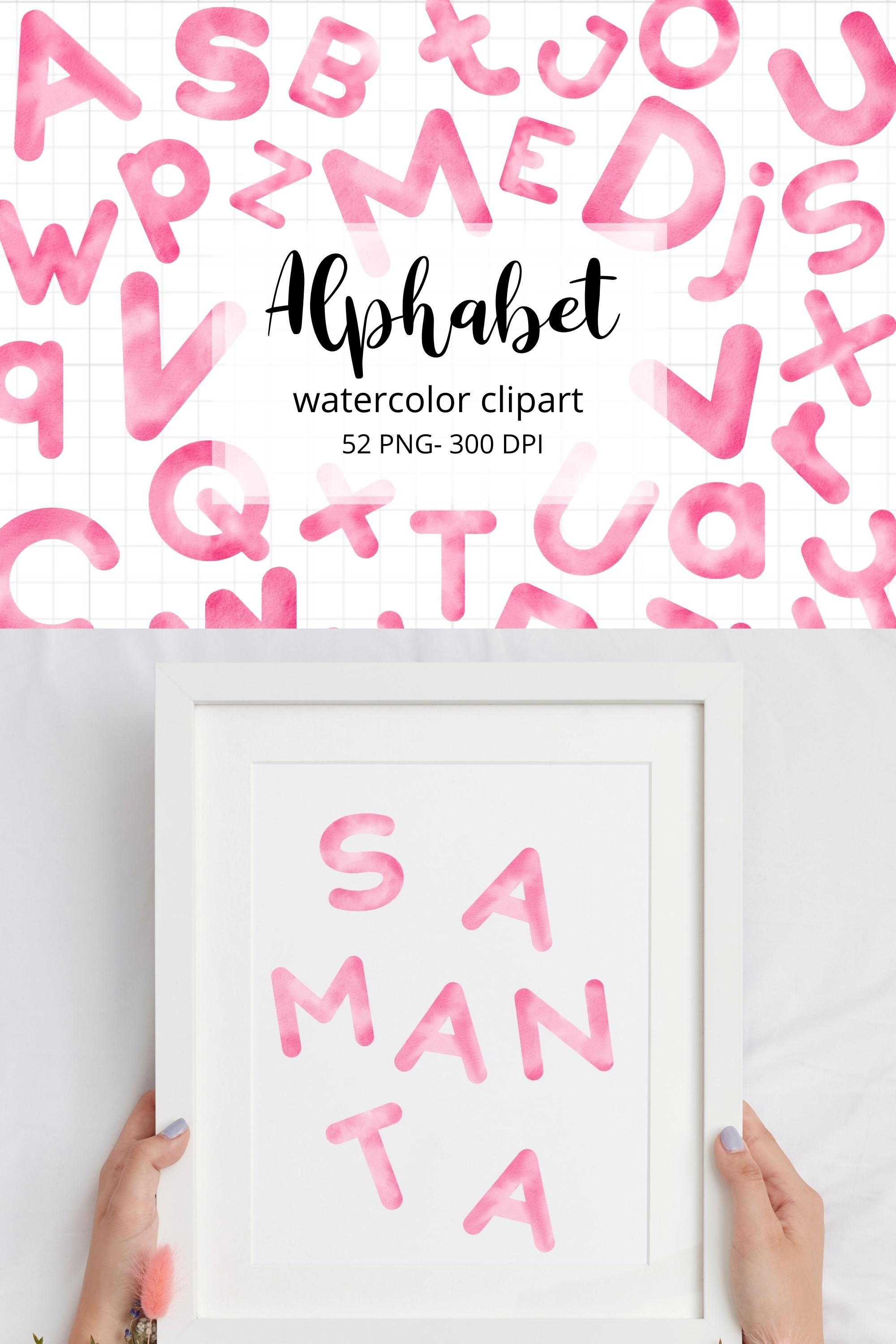 Watercolor Aphabet Clipart Watercolor Letters Hand Drawn - Etsy