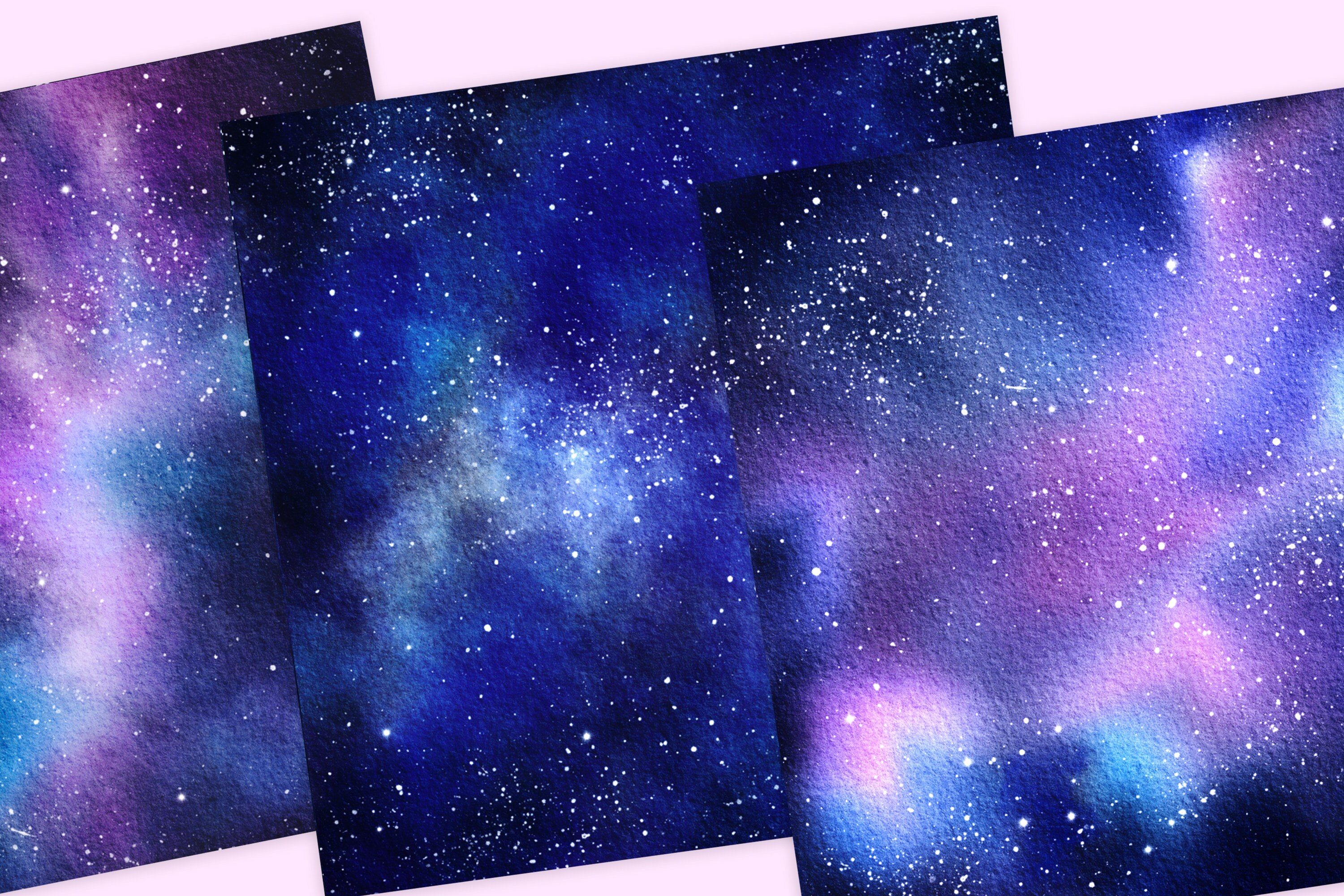 Galaxy Digital Paper Watercolor Galaxy Wallpaper Celestial | Etsy