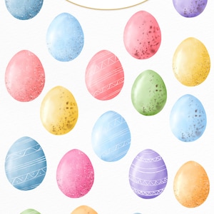 Spring Eggs Watercolor Clipart, Handpainted Easter Eggs Clip Art ...