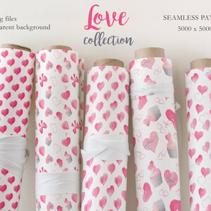 Watercolor Pink Love Digital Paper Scrapbook Floral Paper - Etsy