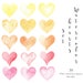 Heart Watercolor Clipart. Rainbow Wedding Clip Art Illustration ...