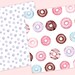 Donut Digital Paper, Watercolor Donuts Paper Pack, Donut Birthday ...