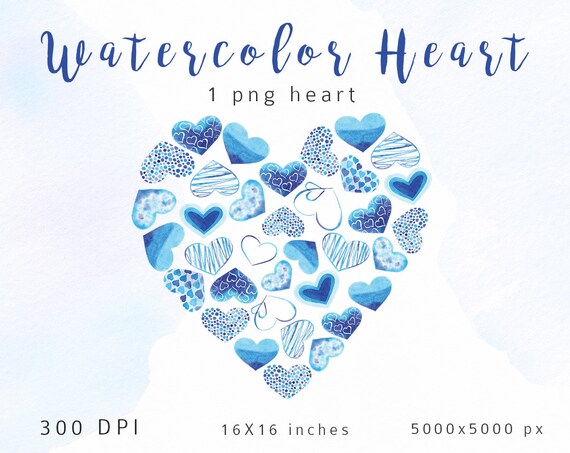 Blue Wedding Heart Clipart