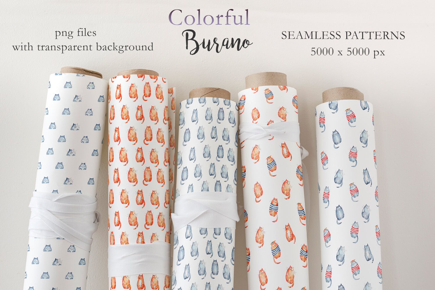 Watercolor Cats Digital Paper . Cute Cats Seamless Pattern - Etsy