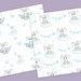 Digital Paper Watercolor Baby Boy Elephant, Baby Paper Pack, Nursery ...