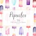 Watercolor Popsicle Clip Art, Summer Clipart, Ice Cream Clip Art, Beach ...