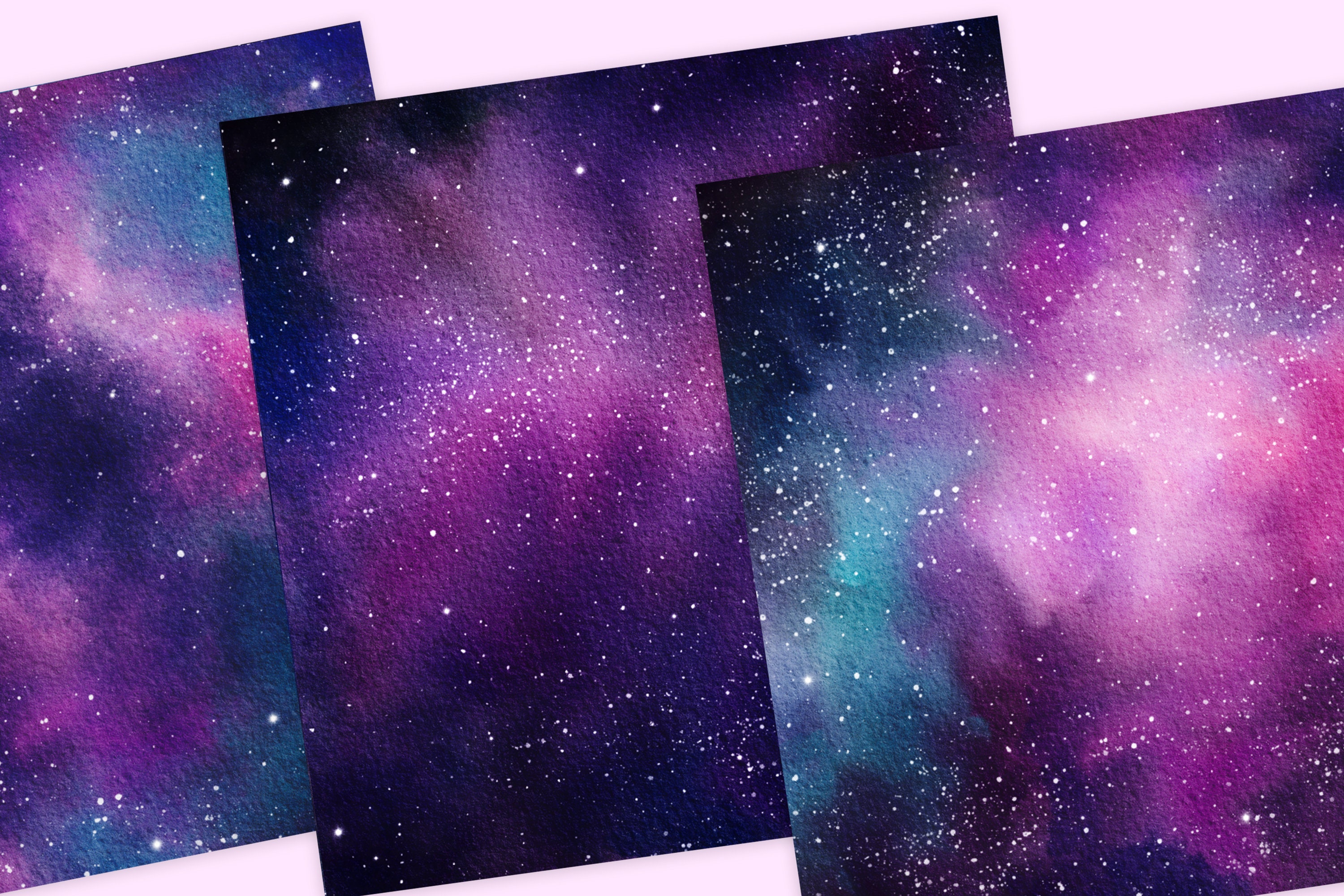 Galaxy Digital Paper Watercolor Galaxy Wallpaper Celestial | Etsy