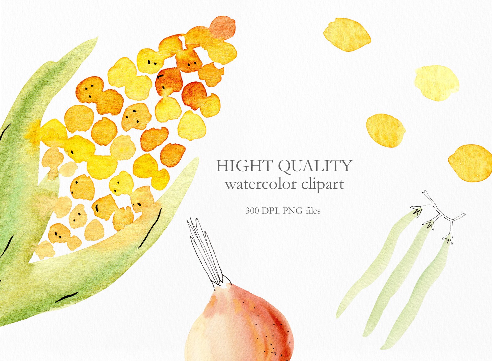 Watercolor Vegetables Clipart Hand Painted Printable Kitchen | Etsy