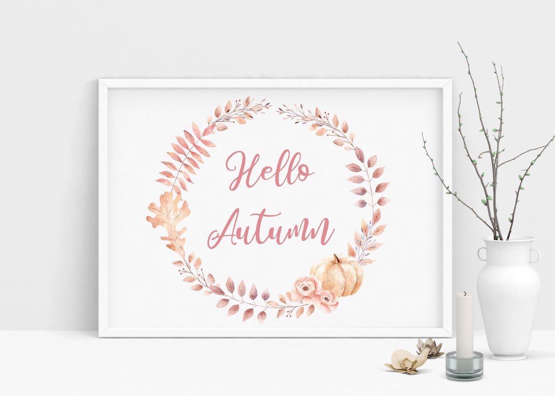 Autumn Wreath Watercolor Clipart Thanksgiving Wreath Fall - Etsy