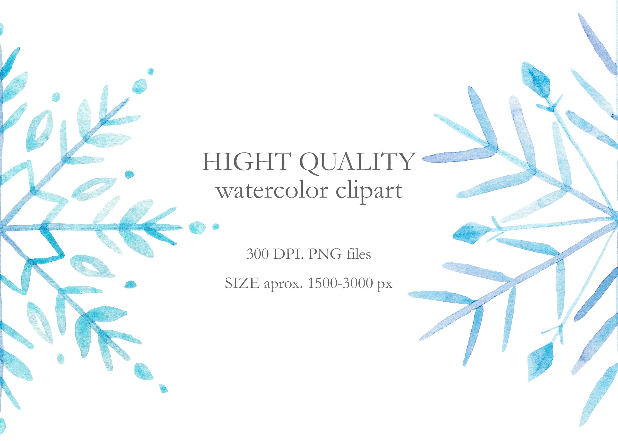 Snowflake PNG Watercolor Clipart Snowflake Christmas Clipart | Etsy