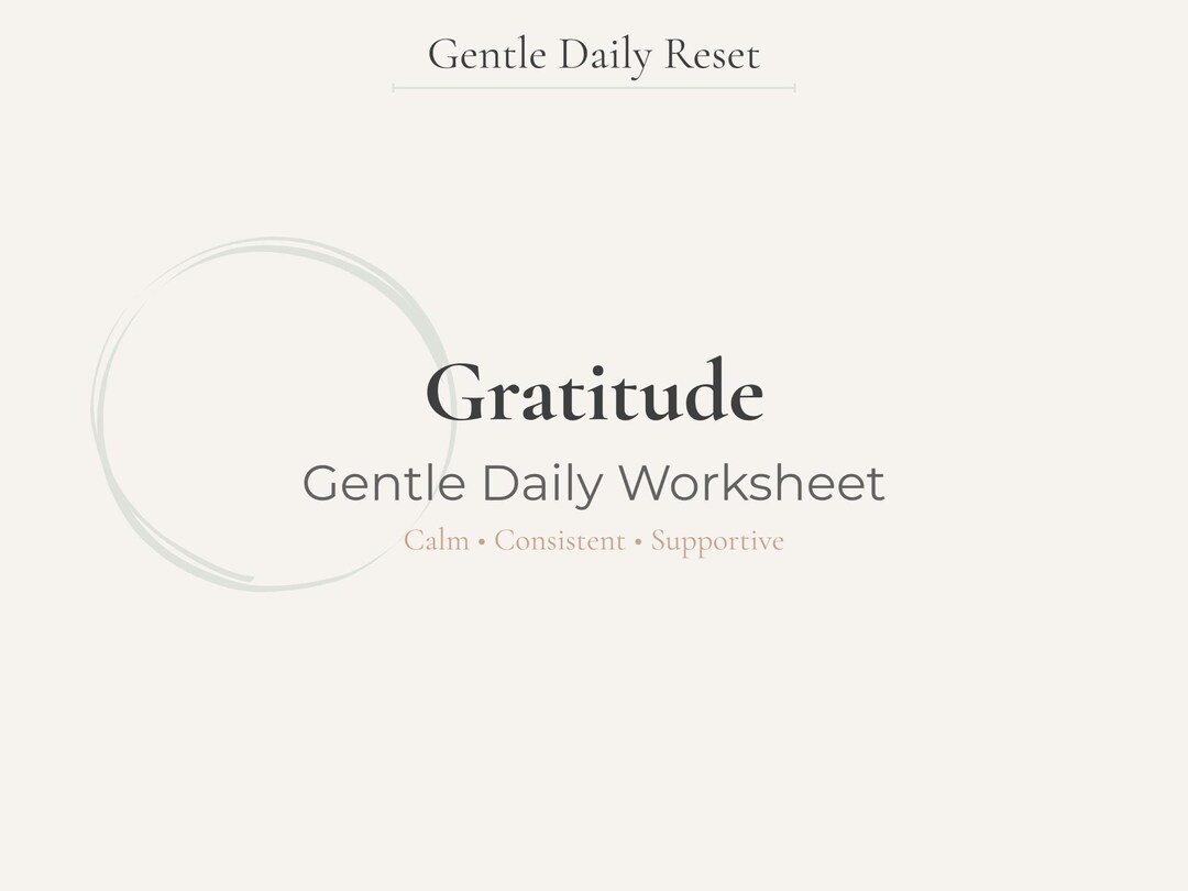 Gratitude Worksheet Printable | Daily Gratitude Reflection Page ...