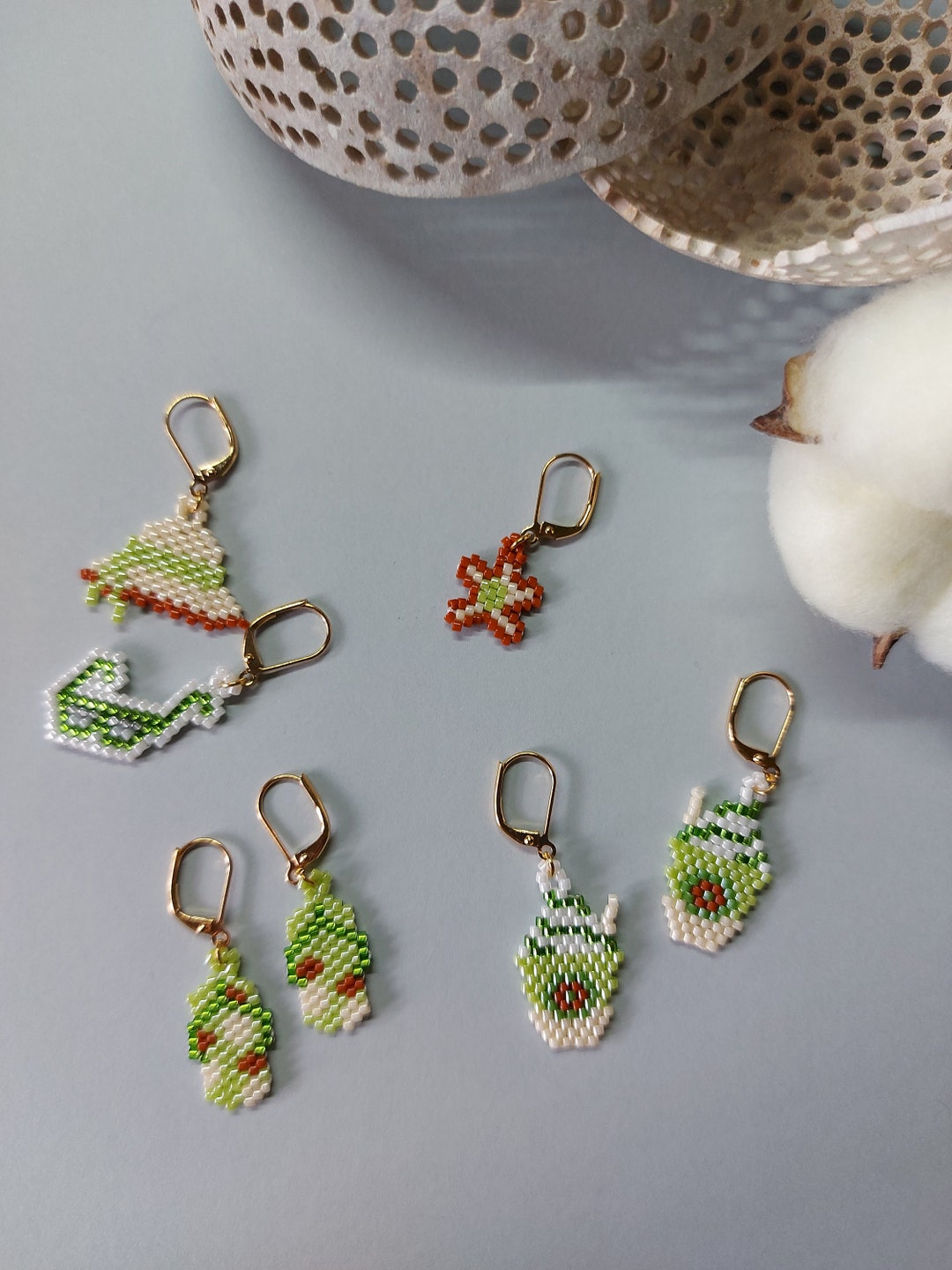 Summer Beaded Stitch Marker / Progress Keeper / Beaded Summer - Etsy