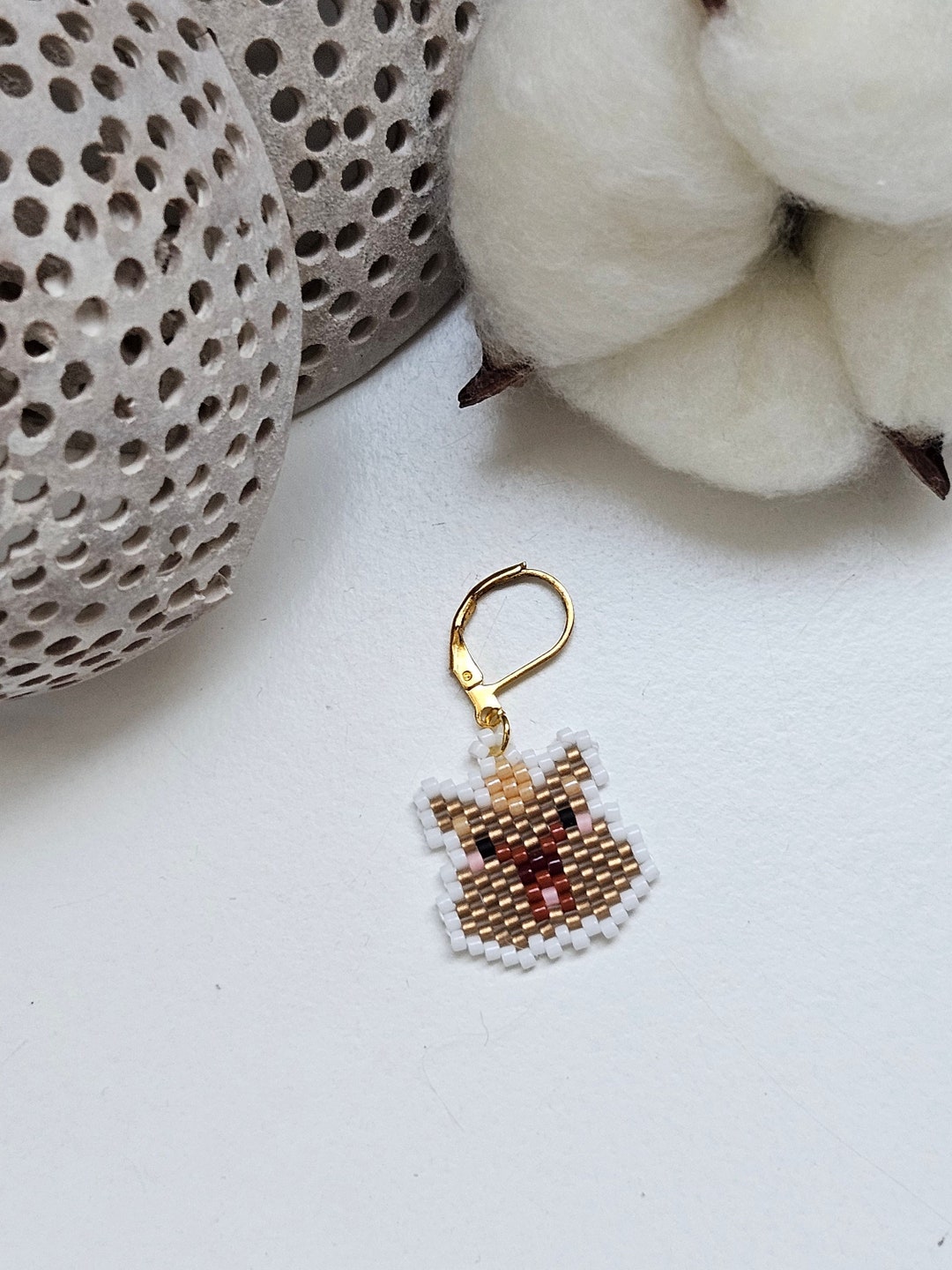 Capybara - Small Beaded Stitch Marker / Progress Keeper / Notions for ...