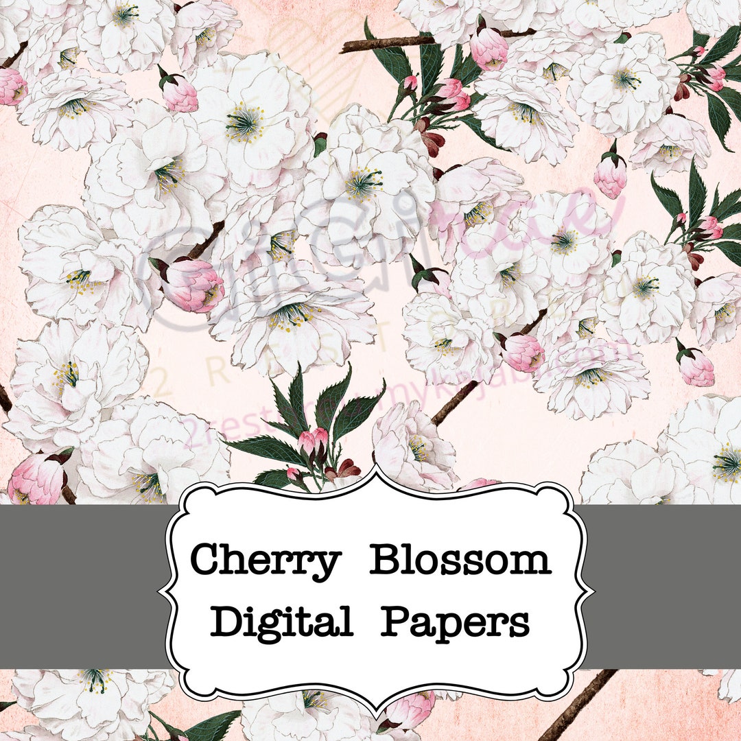 Cherry Blossom Digital Journal Bundle 20 Pages & Over 100 Elements - Etsy