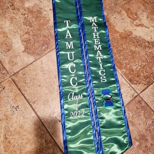 TAMUCC 2026 Custom Embroidered Stole - Etsy