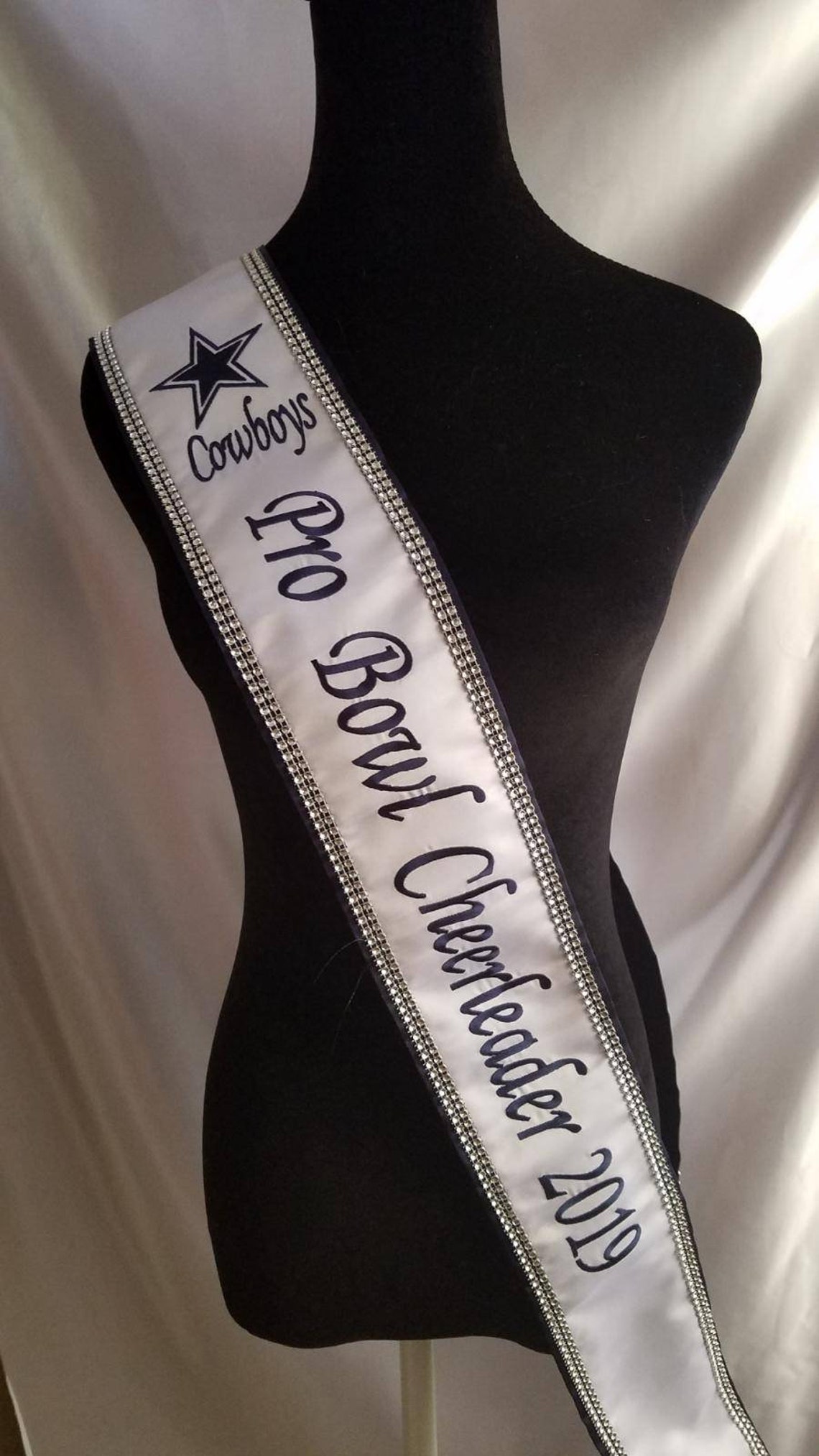 Custom Embroidered Sash With Trim - Etsy