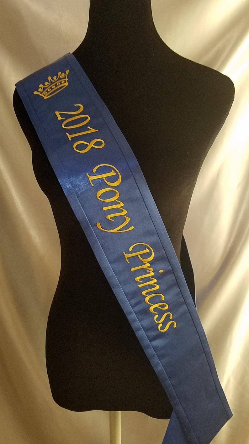 Custom Embroidered Sash With Trim - Etsy